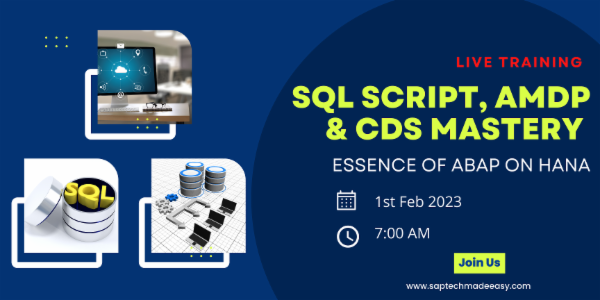 Sql Script Amdp Cds Mastery Live Training